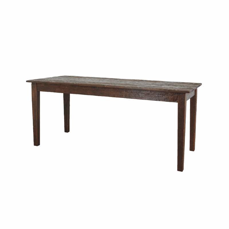 Reclaimed Wood Provence Farm Table, 6ft - Saddle
