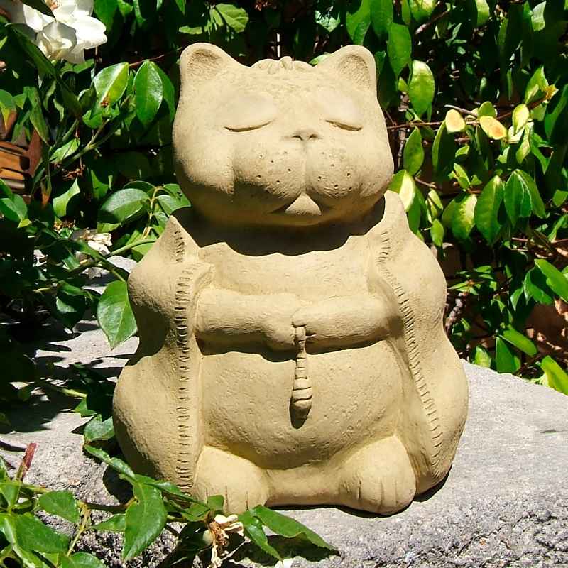 Zen Meditating Cat Sculpture - Classic