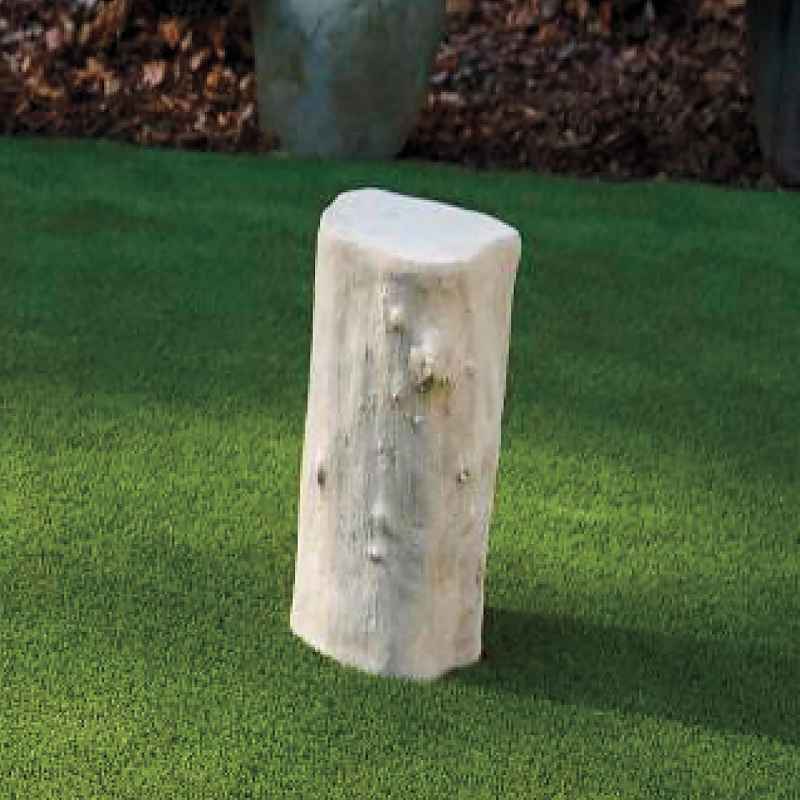 Indoor/ Outdoor Cast Log Stool (stone)