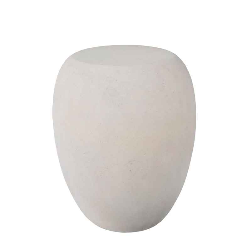 Indoor/ Outdoor River Stone Cast Side Table (stone)