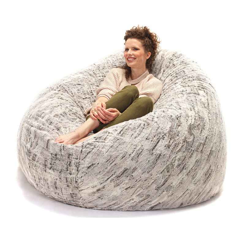 Giant Bean Bag Cocoon Chair, 6' - Silver Fox